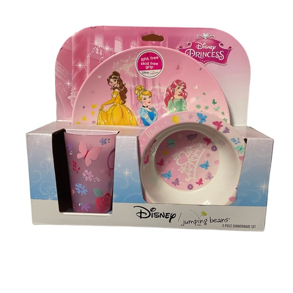 Disney / Jumping beans | Dining | Disney Princess 3pc Kids Dinnerware ...